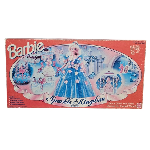 Mattel | Toys | Vintage 996 Mattel Barbie Sparkle Kingdom Board Game 10 ...